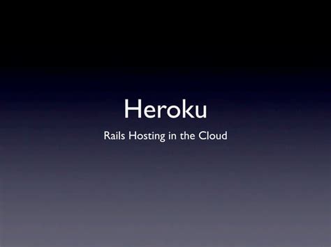 Rails Usergroup Hamburg Heroku Ppt