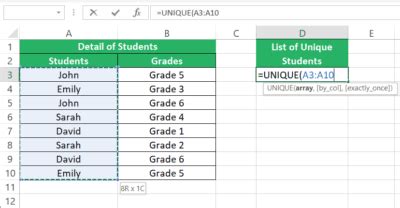 How To Find Unique Values In Excel UNIQUE Function Spreadsheeto