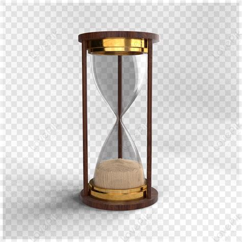 3d 일러스트 황금 금속 모래 시계투명한유리 Png 일러스트 무료 다운로드 Lovepik