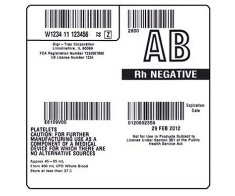 Labels Roll For Blood And Platelets Bags Ruilabels