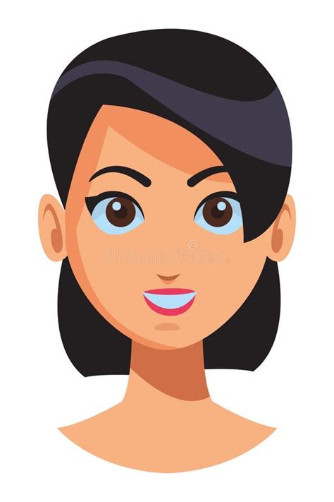 Young Woman Face Cartoon Stock Vector Illustration Of Model 138586458