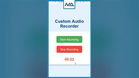 🎤 Create A Custom Audio Recorder In 60 Seconds ⏱️ Html Css