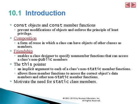 Chapter 10 Classes A Deeper Look Part 2