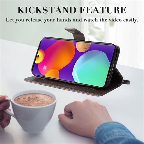For Samsung Galaxy M62 F62 3d Butterfly Embossed Flip Leather Phone