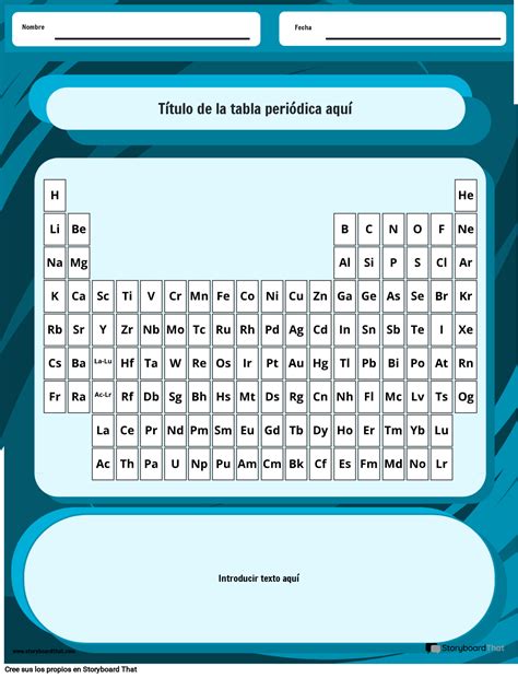 Tabla Periodica Imprimible De Elementos Con Nombres