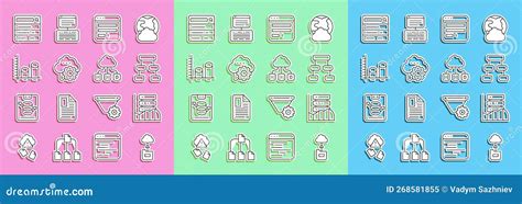 Set Line Cloud Technology Data Transfer Server Data Web Hosting