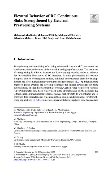 (PDF) Flexural Behavior of RC Continuous Slabs Strengthened by External Prestressing Systems