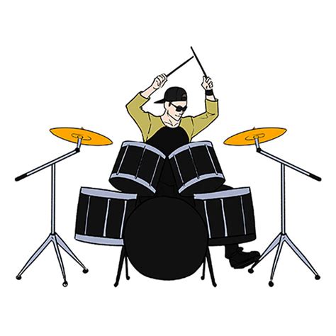 Easy Drum Set Drawing Trendy Drum Set 34632031 Vector Art At Vecteezy