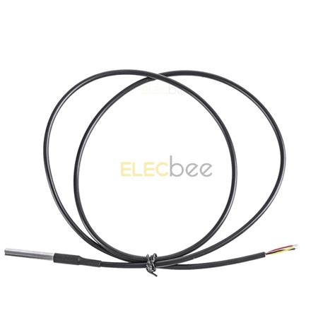 Elecbee DS18B20 Stainless Steel Waterproof Temperature Sensor 2m Cable 55 125 3 0 5 5V