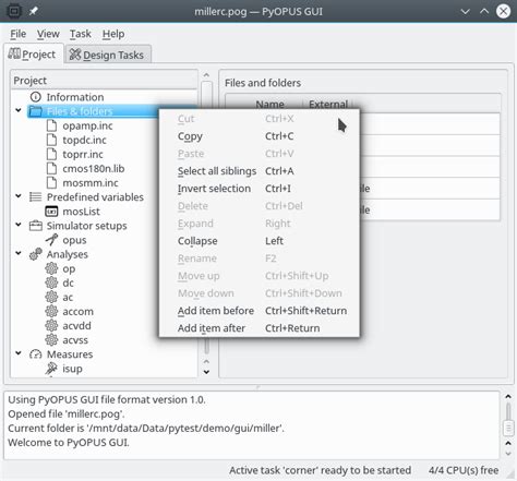 1113 Trees Tables And Context Menus — Pyopus 010 Documentation