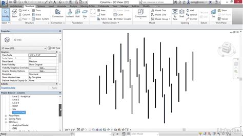 Revit Tutorial Modify Structural Columns YouTube