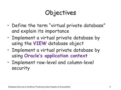 Ppt Database Security And Auditing Protecting Data Integrity And