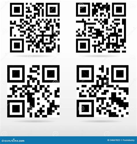 compilation sample qr code ready to scan stock vector illustration of