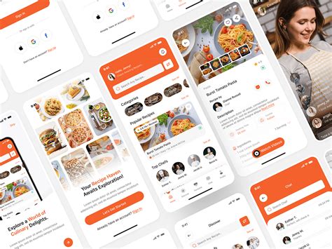 Food Recipe Mobile Application Uiux Design Figma Ui Behance