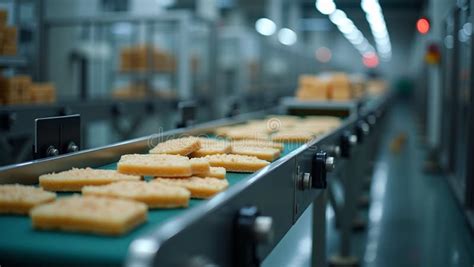 Efficient Assembly Line In Motion Industrial Manufacturing Process