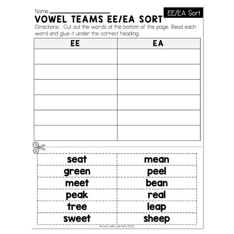 Ee And Ea Worksheets