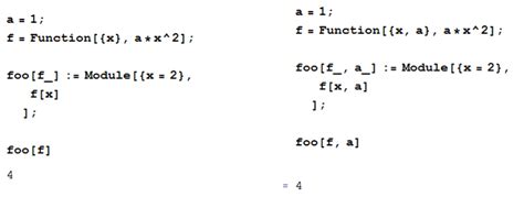 Wolfram Mathematica On Passing A Pure Function To A Module Stack