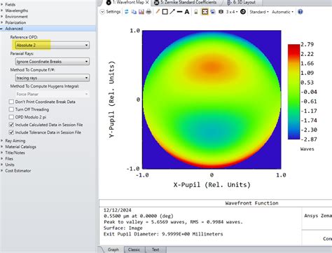 Zernike Standard Phase Coefficients 7 And 8 Issue Zemax Community