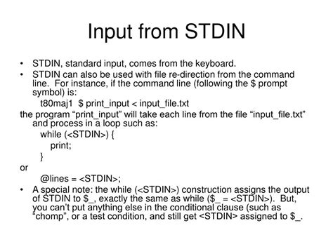 Ppt Input From Stdin Powerpoint Presentation Free Download Id3026745