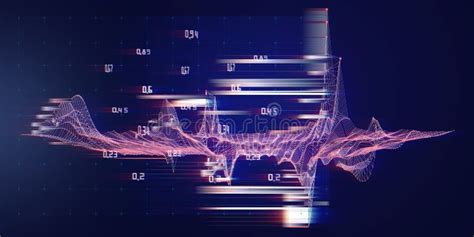 Abstract Background Contain White Wireframe With Red Dots And Lines