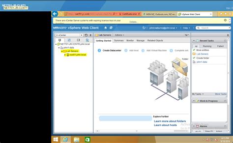 lab 7 creating folders in vmware vcenter server johnrowburrey