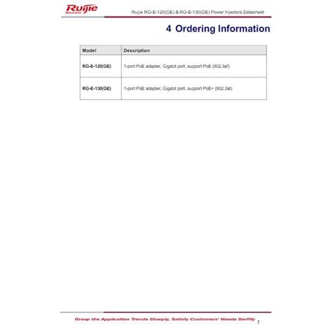 Ruijie Rg E 120 Ge Power Poe Injector Rj45 Ports For Cctv Camera Ip Camera Wireless Access