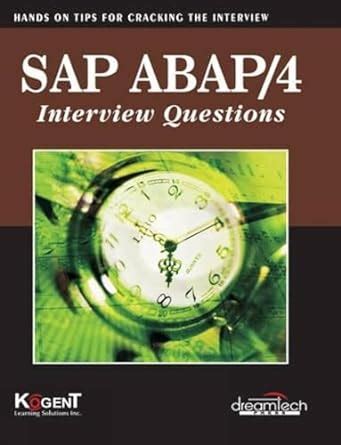 SAP ABAP Interview Questions Kogent Solutions Inc Amazon In Books