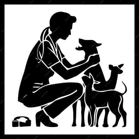 Veterinarian Silhouette Vector Image Premium Ai Generated Vector
