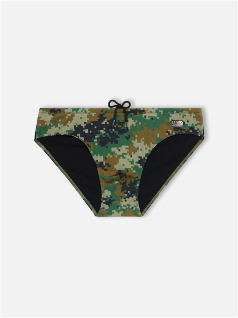 Man Camouflage Swim Briefs Cayo Mc2 Saint Barth