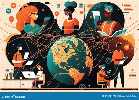 Generative Ai Flexible Workspaces And Coworking Concepts Stock Illustration Illustration Of