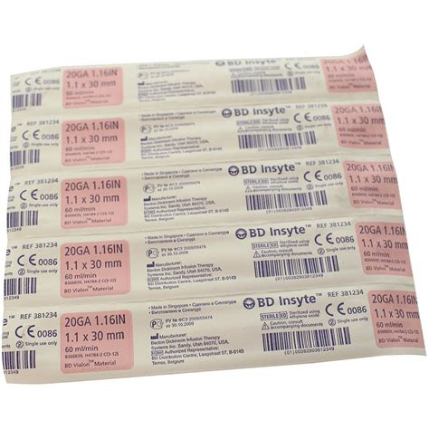 Bd Insyte Iv Catheter 20g 30mm Non Ported X 50 Medisave Uk