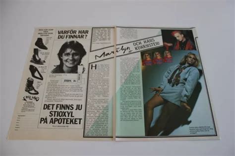 Marilyn Peter Robinson Article Clippings Swedish Magazine Rocket S