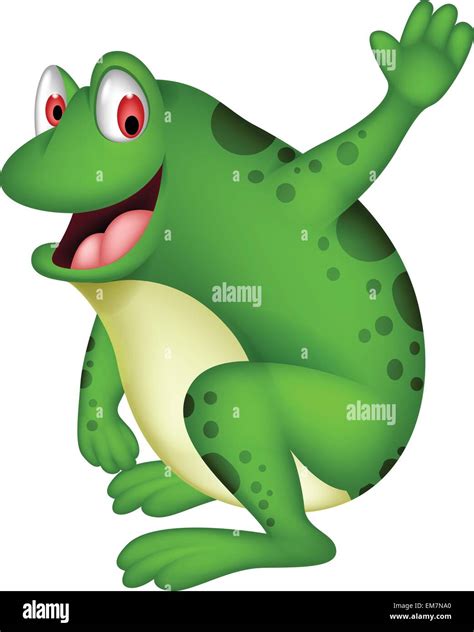 Cute Frog Cartoon Smiling Stock Vector Image And Art Alamy