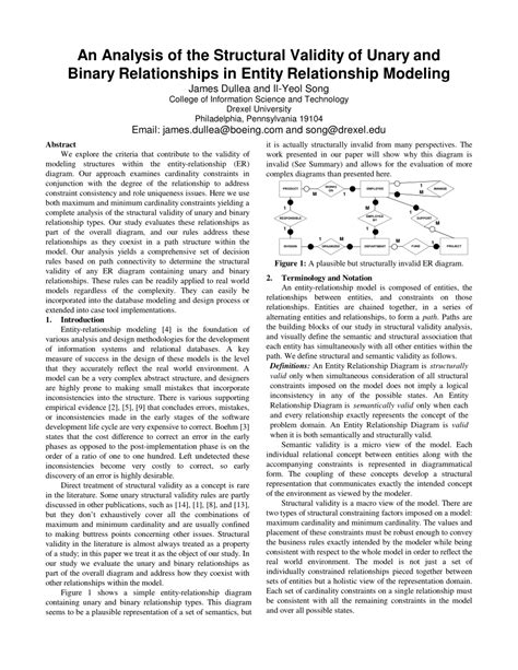 Pdf An Analysis Of The Structural Validity Of Unary And Binary