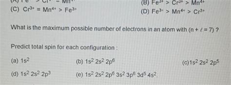 What Is The Maximum Possible Number Of Electrons In An Atom With N ℓ 7