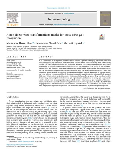 2020 Gait Challenges Pdf Image Segmentation Computational