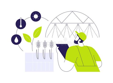 Variable Rate Irrigation Abstract Concept Vector Illustration Stock Vector Illustration Of