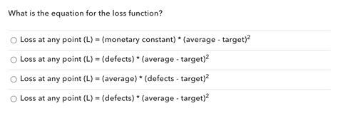 Solved What Is The Equation For The Loss Function Loss At Chegg