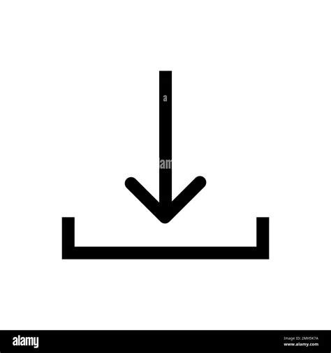 Download Data Icon Line Isolated On White Background Black Flat Thin Icon On Modern Outline