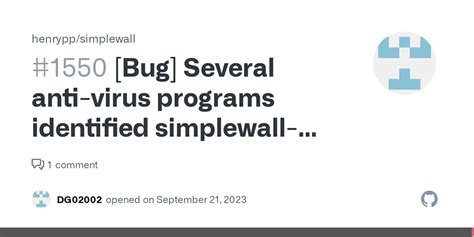 [bug] several anti virus programs identified simplewall 3 7 2 setup exe