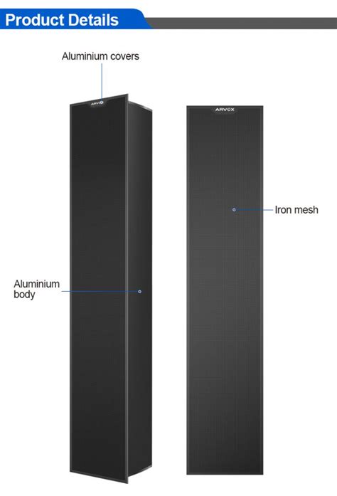 R Eb404 Indoor Embedded Line Array Column Speaker 44″ Ferrite Speakers