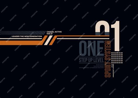 Premium Vector One Level Up Modern Typography Abstract Design Vector
