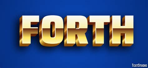 Forth Text Effect And Logo Design Word