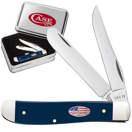 Case Knives Case Xx Knife Item 10856 Mini Trapper Navy Blue Synthetic