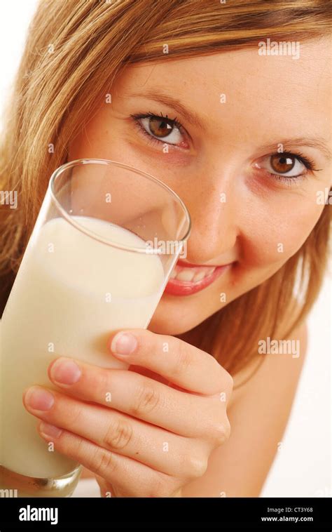 WOMAN DAIRY PRODUCT Stock Photo Alamy