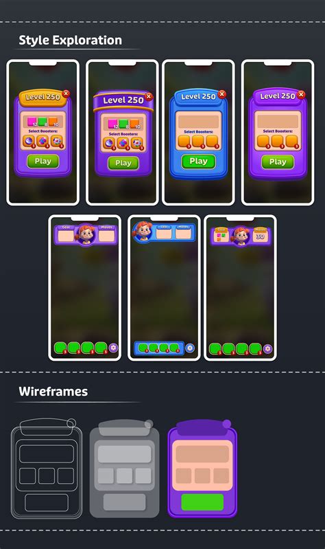 Game UI Design Match 3 Game UI Behance Game UI Design Match 3 Game UI Behance