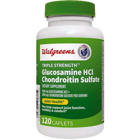 Walgreens Glucosamine Hcl Chondroitin Sulfate 120 Caplets