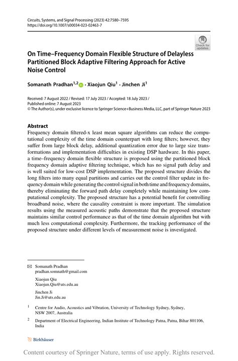 on time frequency domain flexible structure of delayless partitioned