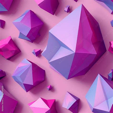 An Abstract 3d Render Of A Floating Tetrahedron Surrounded By Smaller Polyhedra With A Gradient