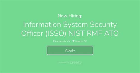 Information System Security Officer Isso Nist Rmf Ato At Tetrad Digital Integrity Tdi